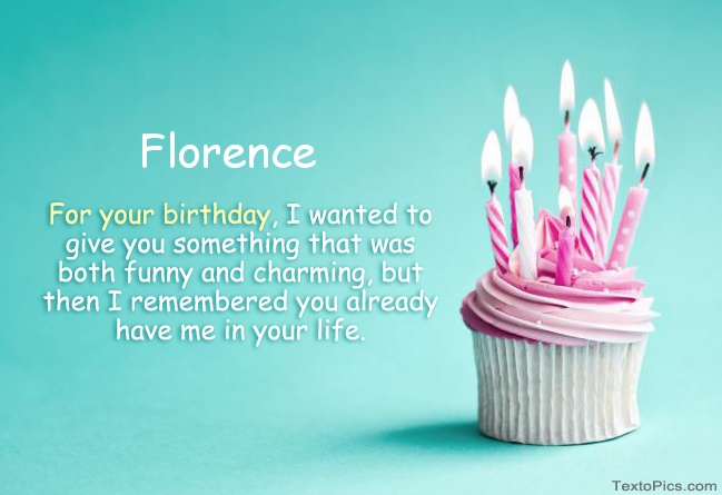 Happy Birthday Florence Pictures Congratulations